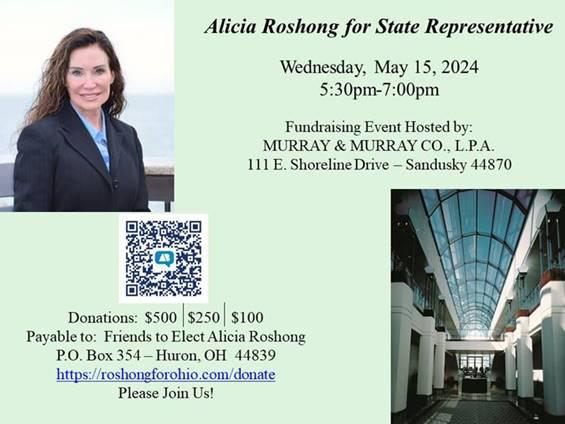 Murray and Murray hosts fundraiser: Alicia Roshong for State ...